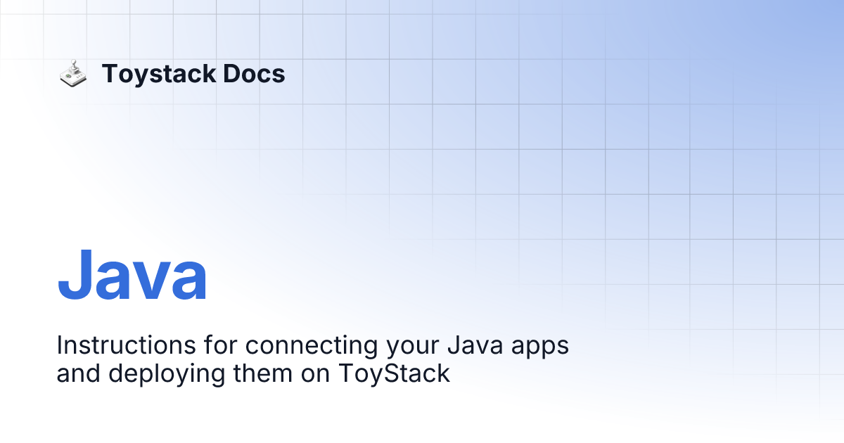 Java | Toystack Docs